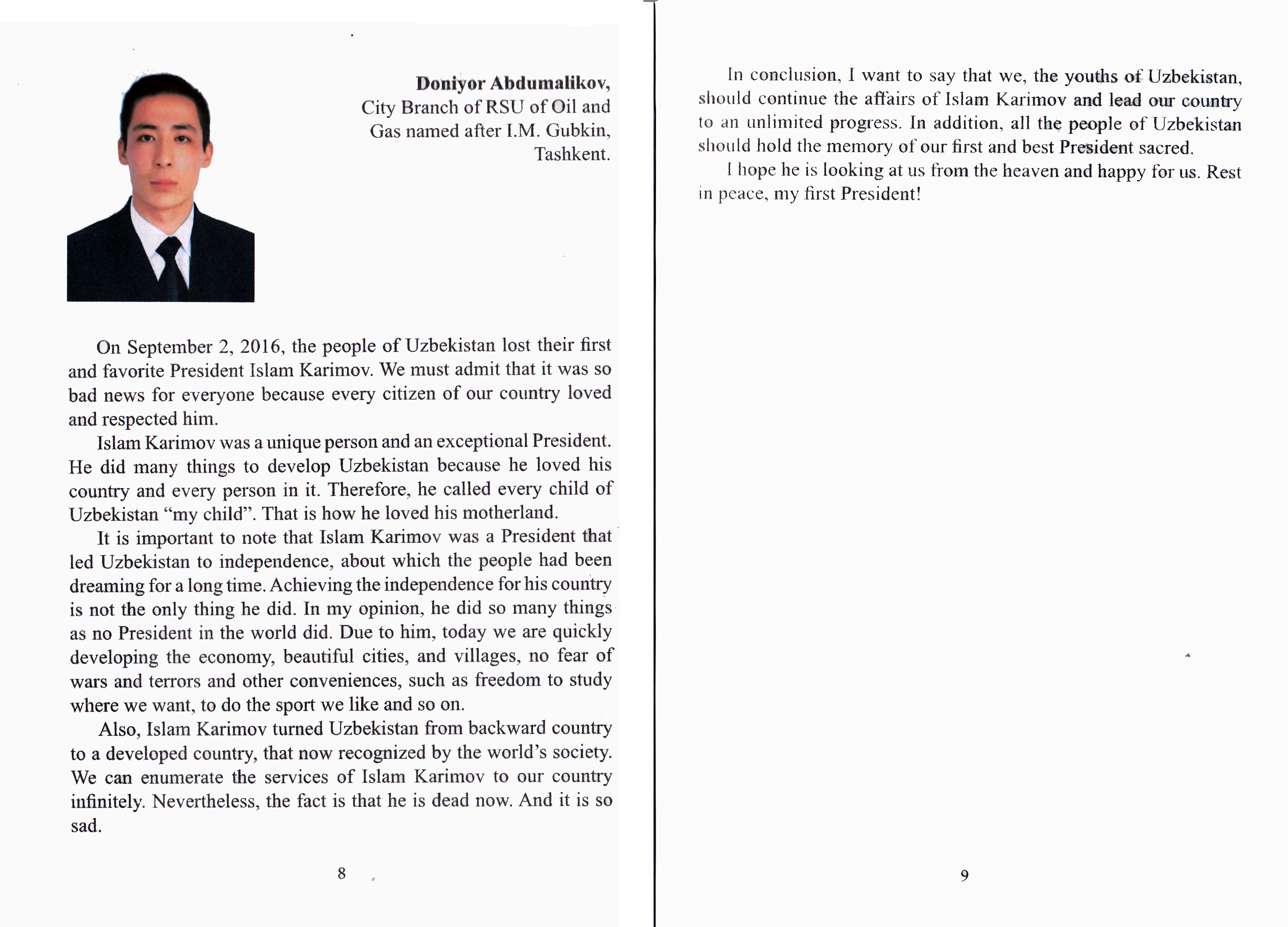 Презентация сборника «My first president»